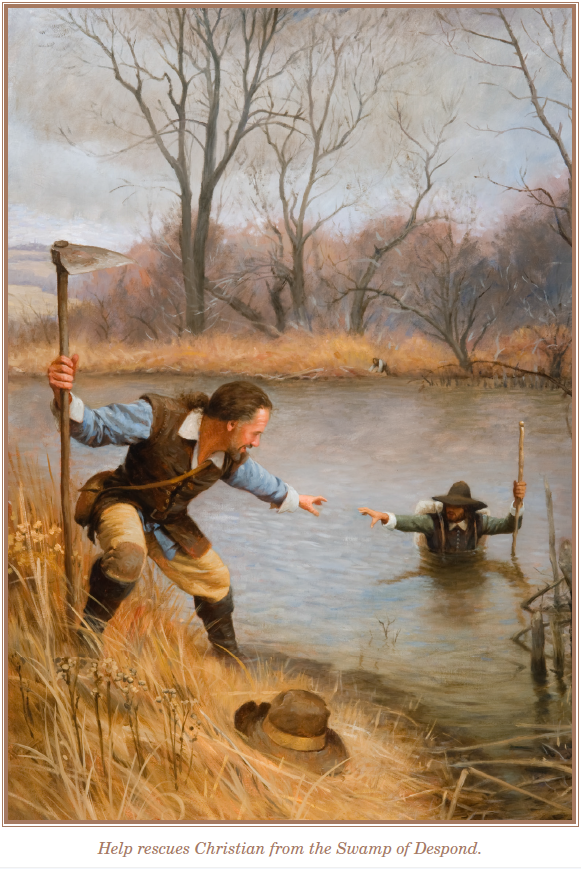 Pilgrim in the Swamp of Despond - Excerpt from "The Pilgrim's Progress ...